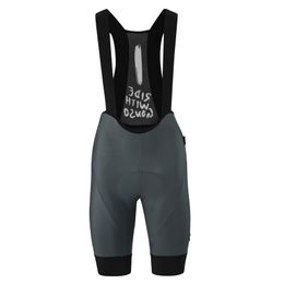 Fahrradhose Gonso "SQlab GO BIB W" Gr. 38, Normalgrößen, grau (dunkelgrau) Damen Hosen