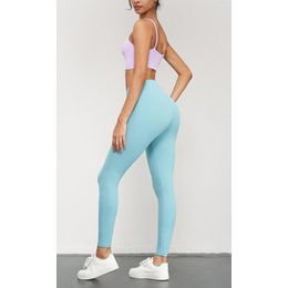 ZWY Highwaist Leggings Nackte Yogahose für Damen (Sport-Fitnesshose für Damen) Oberbekleidung mit hoher Taille und Hüftlift