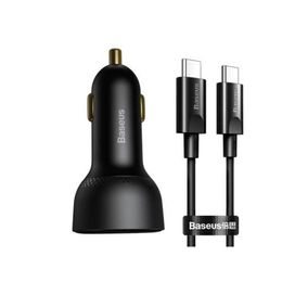 Baseus Car charger Superme USB USB-C 100W + USB-C cable (black)