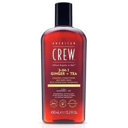 Revlon American Crew 3In1 Ginger & Tea Shampoo, Conditioner & Body Wash 450 ml