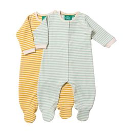 Little Green Radicals - Strampler BABYGROW STRIPED 2er-Pack in gelb/blau, Gr.80