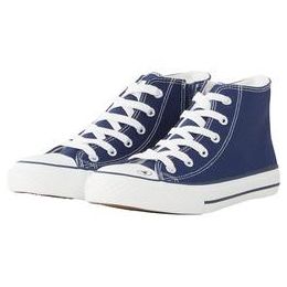 Tom Tailor Mädchen Sneaker aus Baumwolle, blau, Uni, Gr. 39