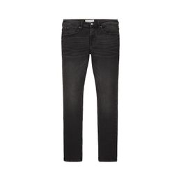 Tom Tailor Denim Herren Culver Skinny Jeans, schwarz, Logo Print, Gr. 29/32