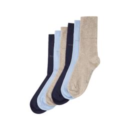 Tom Tailor Damen Basic Socken im Sechserpack, blau, Gr. 35-38