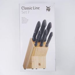 TK Maxx 6er-Pack schwarze Messer mit Holzblock