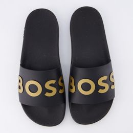 TK Maxx Schwarze Slides mit Logo