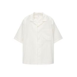 Pull&Bear Pull&bear Hemd Herren Gr&ouml;&szlig;e S oliv / wei&szlig;