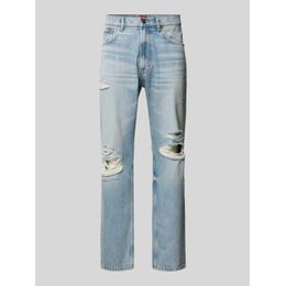 Hugo Straight Fit Jeans mit Label-Patch