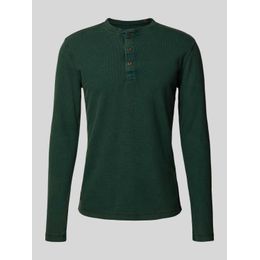 Superdry Longsleeve mit Serafino-Ausschnitt