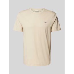 Gant Regular Fit T-Shirt in Melange-Optik