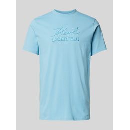 K by KARL LAGERFELD T-Shirt mit Label-Schriftzug