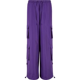 Urban Classics Cargohose Damen Gr&ouml;&szlig;e 42 lila / schwarz
