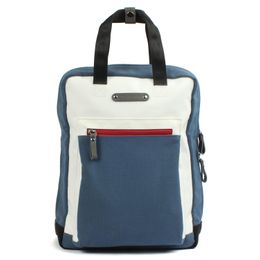 Cityrucksack 7CLOUDS "Neldem 7.2" Gr. B/H/T: 27 cm x 36 cm x 10 cm, blau (blue, white) Rucksäcke