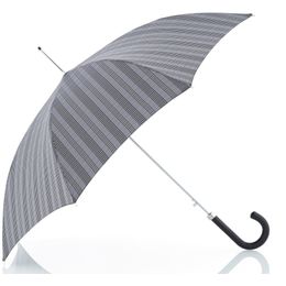 Stockregenschirm doppler MANUFAKTUR "Orion, karo grau" grau Regenschirme Stockschirme