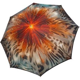Stockregenschirm doppler MANUFAKTUR "Boheme, amber" orange Regenschirme Stockschirme