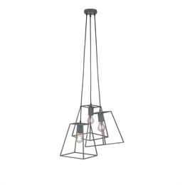 Pendelleuchte JUST LIGHT "PELETTON" Lampen Gr. 3 flammig, grau (beton) Pendelleuchten und Hängeleuchten