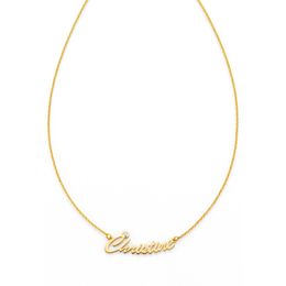 Namenskette Firetti "Schmuck Geschenk Silber 925 Halskette mit deinem Namen" Halsketten Gr. Silber 925 (Sterlingsilber), Länge: 45 cm, goldfarben (gelbgoldfarben, kristallweiß, kristallweiß) Damen Ketten mit Gravur