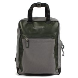 Cityrucksack 7CLOUDS "Neldem 7.2" Gr. B/H/T: 27 cm x 36 cm x 10 cm, grün (grey, junglegreen) Rucksäcke