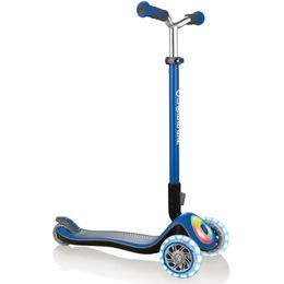 Dreiradscooter Globber "ELITE PRIME, mit Leuchtrollen und Leuchtdeck" Scooter blau Scooter