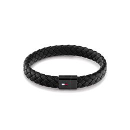 Armband Tommy Hilfiger "Schmuck Edelstahl Armschmuck Lederarmband" Armbänder Gr. Leder-Edelstahl, bunt (edelstahlfarben, schwarz, weiß, blau, rot) Herren Hochzeitsmode