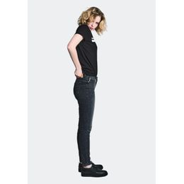 Skinny-fit-Jeans FIVE FELLAS "ZOE" Gr. 26, Länge 30, schwarz (schwarz 612, 12m) Damen Jeans Röhrenjeans