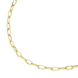 Silberkette Smart Jewel "Glieder oval, Silber 925" Halsketten Gr. 45 cm, Silber 925 (Sterlingsilber), goldfarben (gold) Damen Halsketten