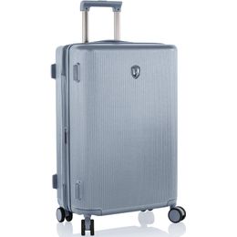 Hartschalen-Trolley Heys "Earthtone, 66 cm" Gr. B/H/T: 43 cm x 66 cm x 27 cm 76 l, grau (glacier grey) Koffer Hartschalenkoffer