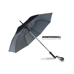 Stockregenschirm Euroschirm "KOMPERDELL Teleskop-Wanderstock m. integriertem Schirm" schwarz Regenschirme Stockschirme