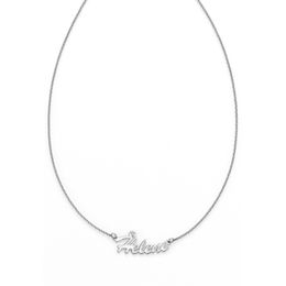 Namenskette Firetti "Schmuck Geschenk Silber 925 Halskette mit deinem Namen" Halsketten Gr. Silber 925 (Sterlingsilber), Länge: 45 cm, silberfarben (silberfarben, kristallweiß, kristallweiß) Damen Ketten mit Gravur