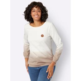 Sweatshirt Casual Looks Gr. 40, braun (sesam, ecru) Damen Sweatshirts