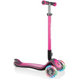 Dreiradscooter Globber "ELITE DELUXE LIGHTS, mit Leuchtrollen" Scooter pink Scooter
