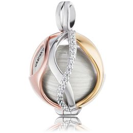 Ketten-Anhänger Engelsrufer "Schmuck Geschenk PARADISE, Körbchen mit Klangkugel für Halskette" Schmuckanhänger Gr. S, Silber 925 (Sterlingsilber)-Messing, 7,4 g, rosegold (silberfarben, gelbgoldfarben, roségoldfarben, perlmuttfarben, kristallweiß) Damen Anhänger