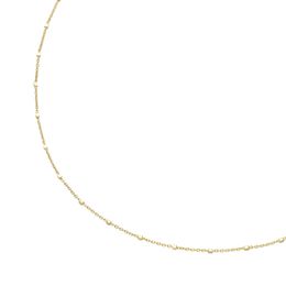 Goldkette Luigi Merano "Ankerkette massiv mit würfelförmigen Zwischenteilen, Gold 375" Halsketten Gr. 45 cm, Gelbgold 375, goldfarben (gold) Damen Goldketten