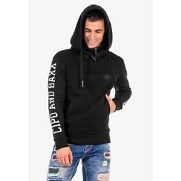 Cipo & Baxx Kapuzensweatshirt CIPO & BAXX Gr. S, schwarz Herren Sweatshirts