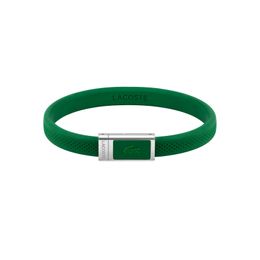 Armband Lacoste "Schmuck Edelstahl Silikonarmband Lacoste" Armbänder Gr. Silikon-Edelstahl, grün (grün, edelstahlfarben) Herren Hochzeitsmode