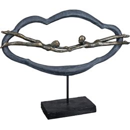 Dekofigur CASABLANCA BY GILDE "Skulptur Love is in the air, grau" Dekofiguren Gr. B/H/T: 41 cm x 32 cm x 10 cm, grau Deko-Objekte