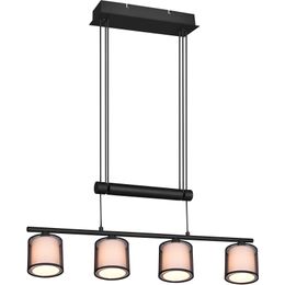 Pendelleuchte Places of Style "Liotta" Lampen Gr. 4 flammig, Höhe: 150,0 cm, schwarz (schwarz matt) Pendelleuchten und Hängeleuchten