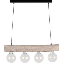 Spot-Light Pendelleuchte SPOT LIGHT "TRABO SIMPLE" Lampen Gr. 4 flammig, Ø 10 cm Höhe: 110 cm, schwarz (holzfarben, schwarz, grau) Pendelleuchten und Hängeleuchten