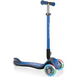 Dreiradscooter Globber "ELITE DELUXE LIGHTS, mit Leuchtrollen" Scooter blau (dunkelblau) Scooter