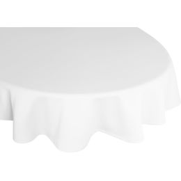 Tischdecke WIRTH "NEWBURY" Tischdecken Gr. B/L: 130 cm x 190 cm, oval, weiß Tischdecken