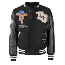 Bomberjacke Top Gun "TG22014", Herren, Gr. 54XL, schwarz, Obermaterial: 50% Wolle, 50% Polyester / Ärmel: 100% Polyester / Strick: 100% Polyester, Jacken