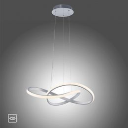 Pendelleuchte JUST LIGHT "MARIA" Lampen Gr. 1 flammig, Höhe: 120 cm, grau (aluminiumfarben) LED Hängeleuchten und Pendelleuchten