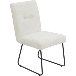 Esszimmerstuhl Hela "ELSA" Stühle Gr. B/H/T: 50 cm x 89 cm x 68 cm, 2 St., Metall, beige (creme, schwarz, schwarz) Küchenstühle