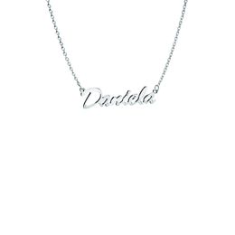 Namenskette Firetti "Schmuck Geschenk Silber 925 Halskette mit deinem Namen" Halsketten Gr. Silber 925 (Sterlingsilber), Länge: 45 cm, silberfarben Damen Namensketten