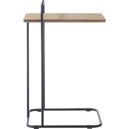 Beistelltisch MCA furniture "Eusta" Tische Gr. B/H/T: 48 cm x 72 cm x 35 cm, braun (eiche, schwarz, eiche) Beistelltische