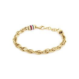 Armband Tommy Hilfiger "Schmuck Edelstahl Armschmuck Gliederkette Unisex" Armbänder Gr. Edelstahl, gelb (gelbgoldfarben) Tommy Hilfiger