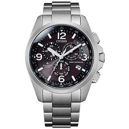 Funkchronograph Citizen "CB5920-86E" Armbanduhren silberfarben Herren Solaruhren