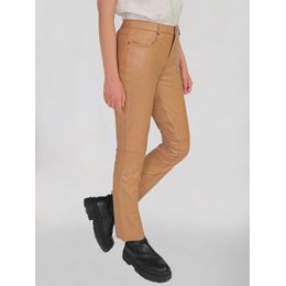 Lederhose JCC "31019444" Gr. 36, Normalgrößen, braun (light cognac) Damen Hosen 5-Pocket-Hose Lederhosen