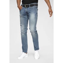 Slim-fit-Jeans Replay "Anbass Superstretch" Gr. 30, Länge 34, blau (medium, blue, mid) Herren Jeans Slim Fit Bestseller