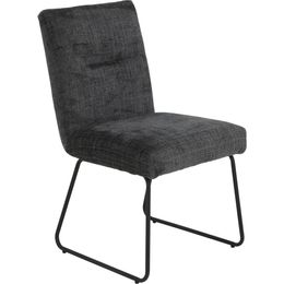 Esszimmerstuhl Hela "ELSA" Stühle Gr. B/H/T: 50 cm x 89 cm x 68 cm, 2 St., Metall, schwarz (anthrazit, schwarz, schwarz) Küchenstühle